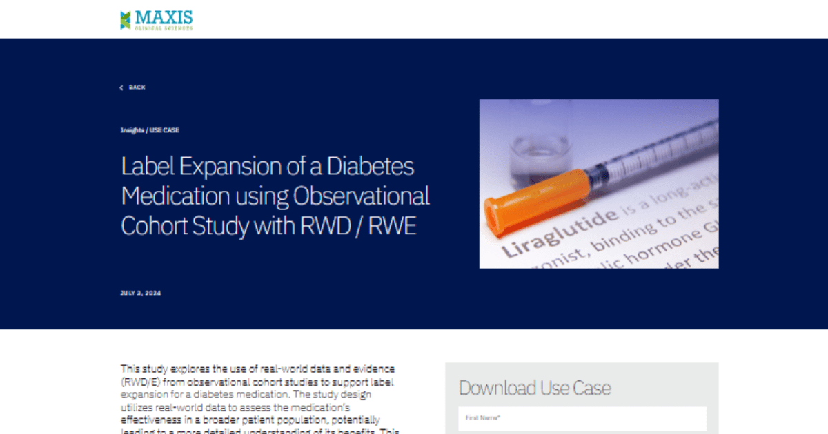 Label Expansion Of A Diabetes Medication With RWD / RWE | Use Case